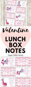 Valentine Lunch Box Notes for Kids To Show Love!