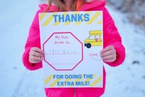 Thank You Bus Driver Card- Free Printable To Show Appreciation