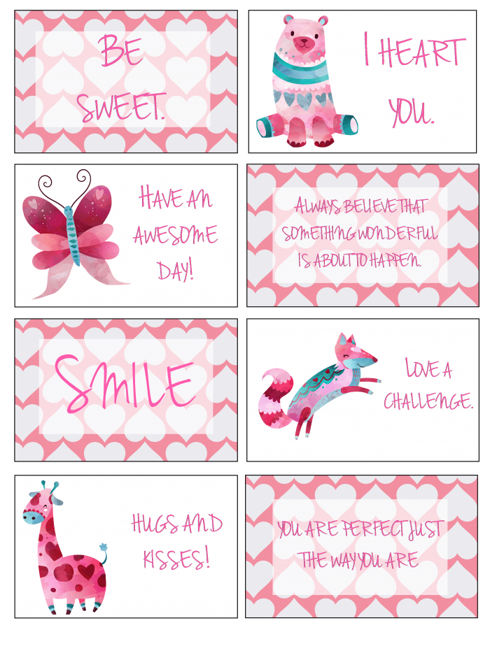 Valentine Lunch Box Notes for Kids To Show Love!