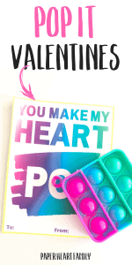 Trendy, Free Pop It Valentine Printable For Kids