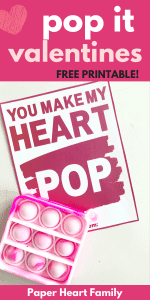 Trendy, Free Pop It Valentine Printable For Kids
