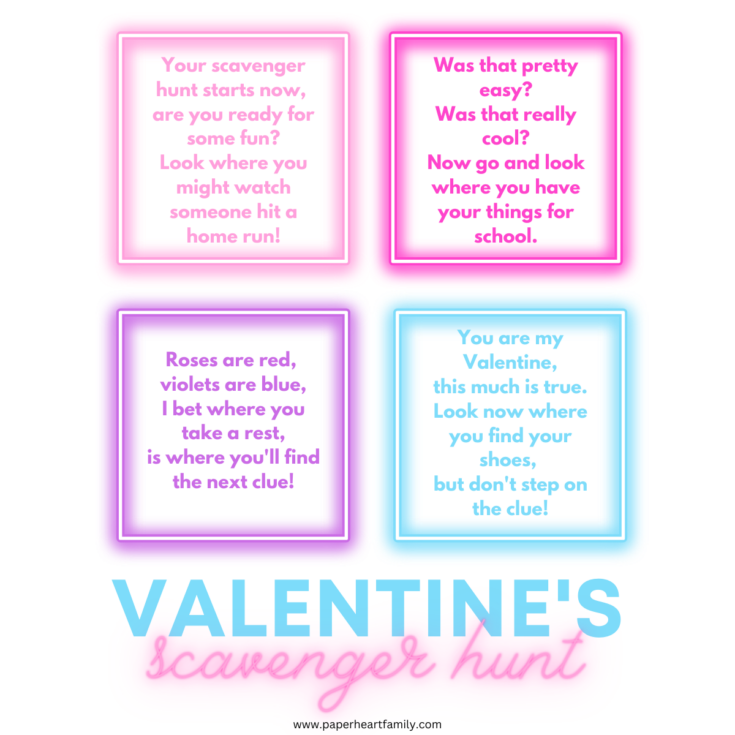 Valentine's Scavenger Hunt For Kids (Fun Free Printable!)