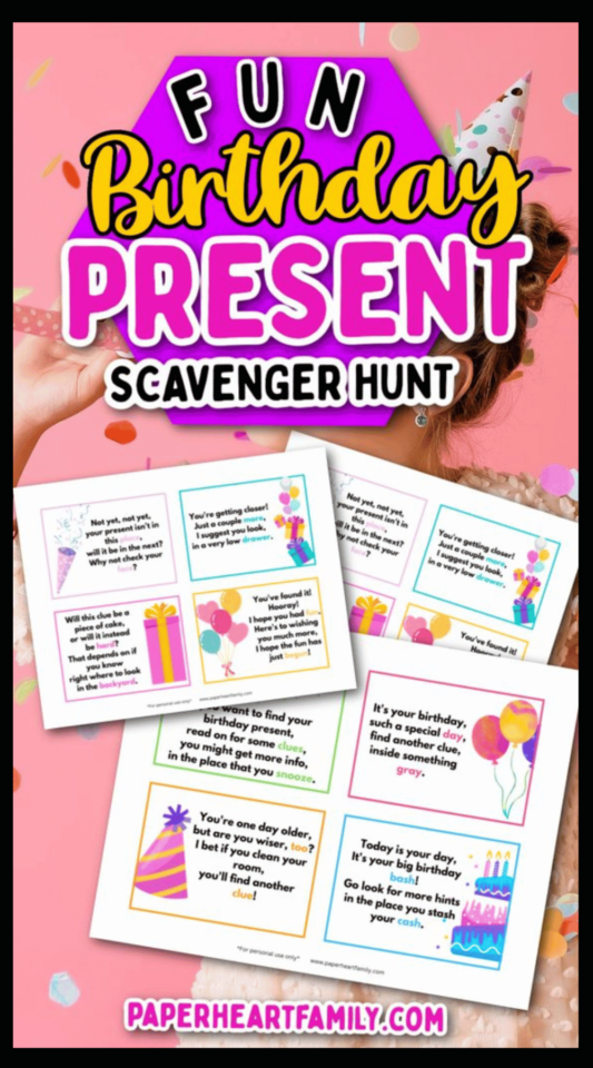 Fun Birthday Present Scavenger Hunt For Kids