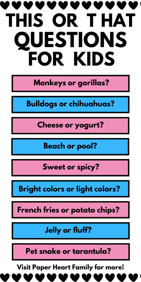260 Amazing This Or That Questions For Kids