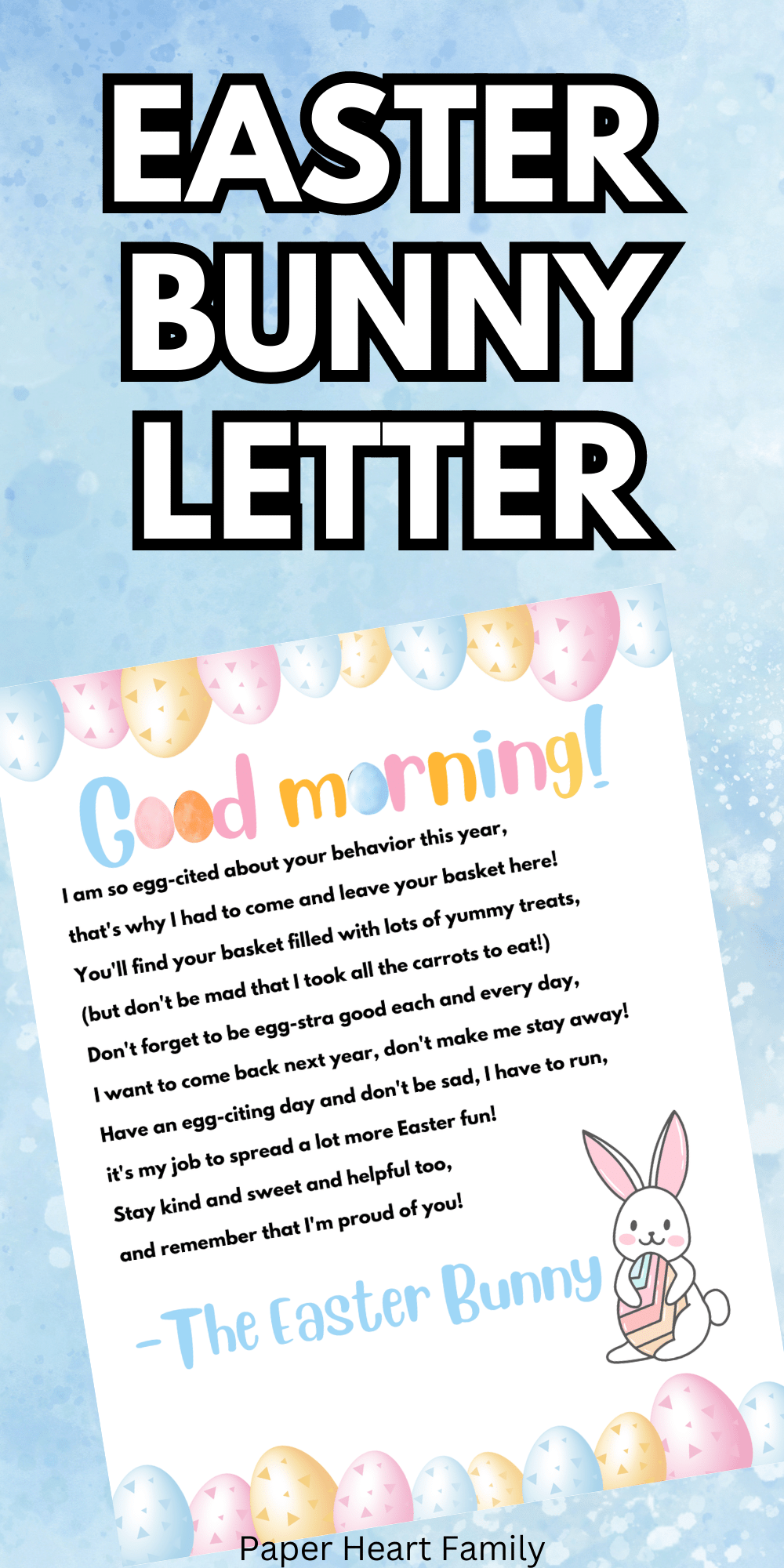 4 Free Printable Easter Bunny Letters
