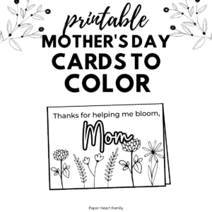 8 Free Printable Mother's Day Cards To Color