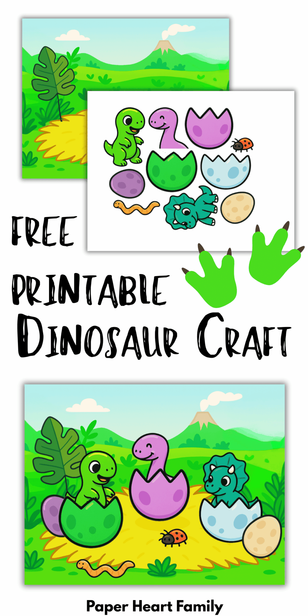 5 Printable Dinosaur Crafts For Some Dino Fun!