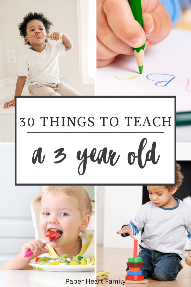 30 Things To Teach A 3 Year Old (Plus How To Do It!)