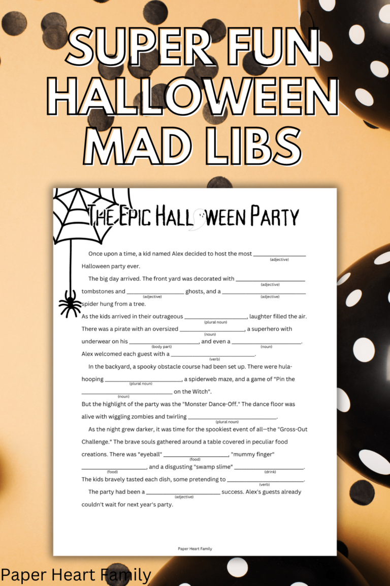 3 Spooky Halloween Mad Libs Printables For Kids