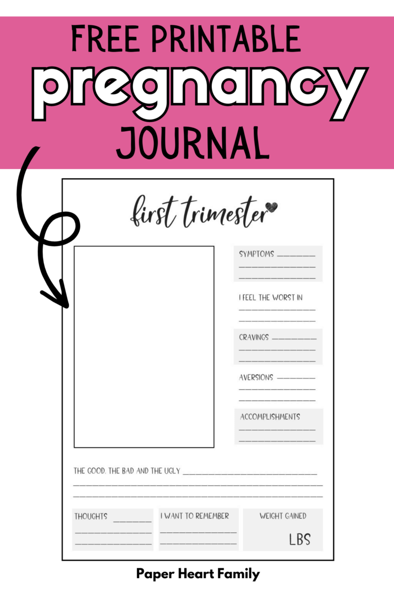 Modern Free Printable Pregnancy Journal Template