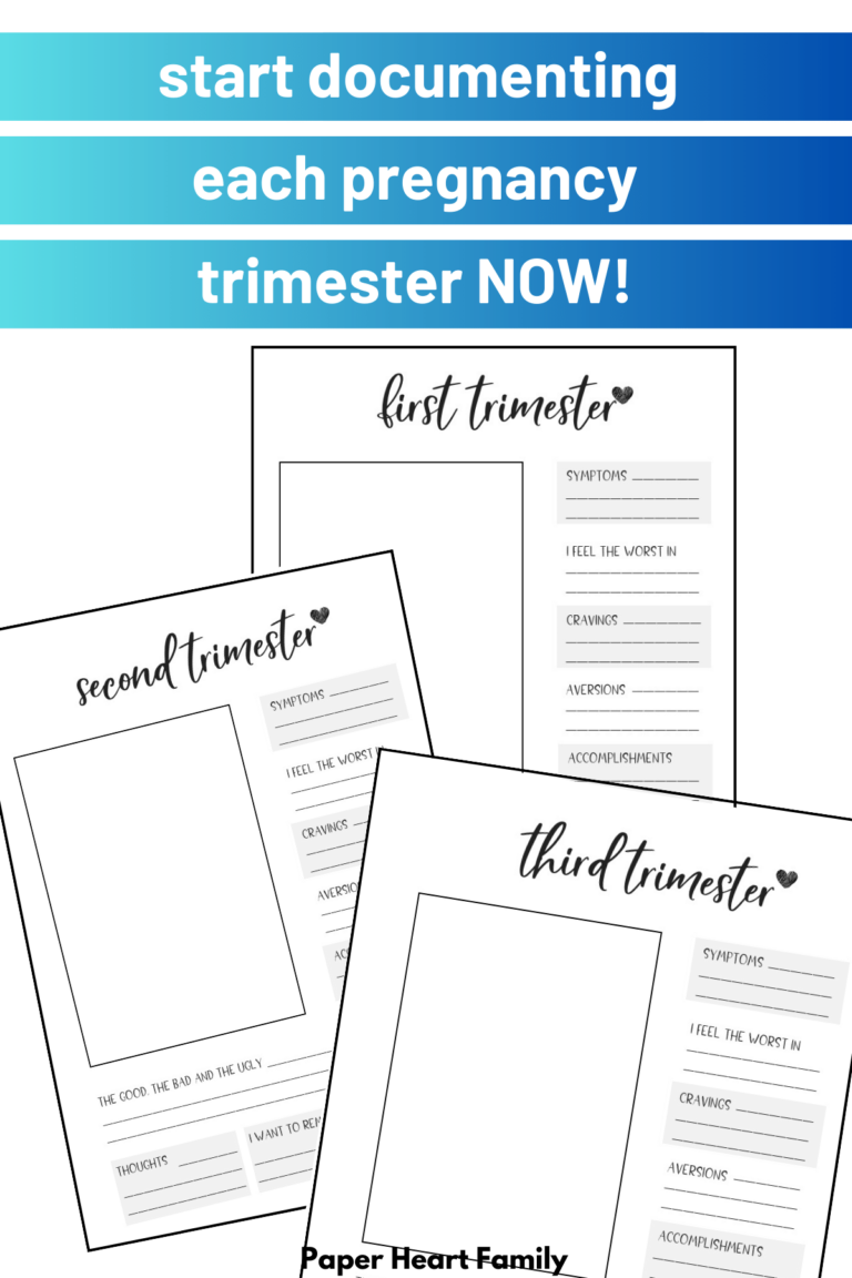 Modern Free Printable Pregnancy Journal Template