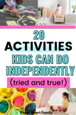 20 Independent Activities For Kids Who Can't Play Alone