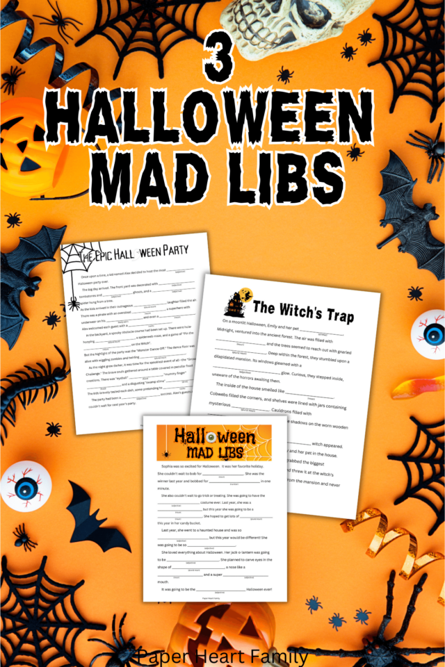 3 Spooky Halloween Mad Libs Printables For Kids