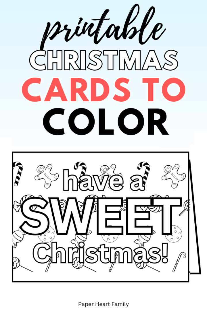 7 Festive Printable Christmas Cards To Color For Kids
