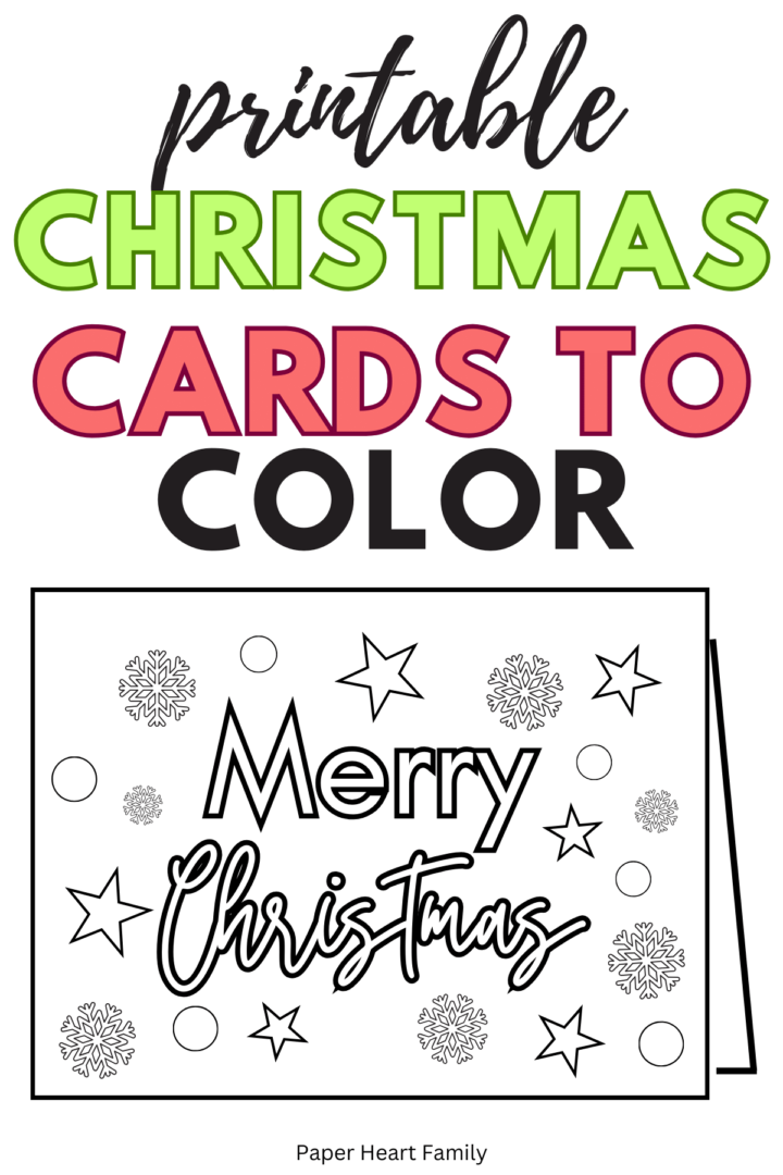 7 Festive Printable Christmas Cards To Color For Kids