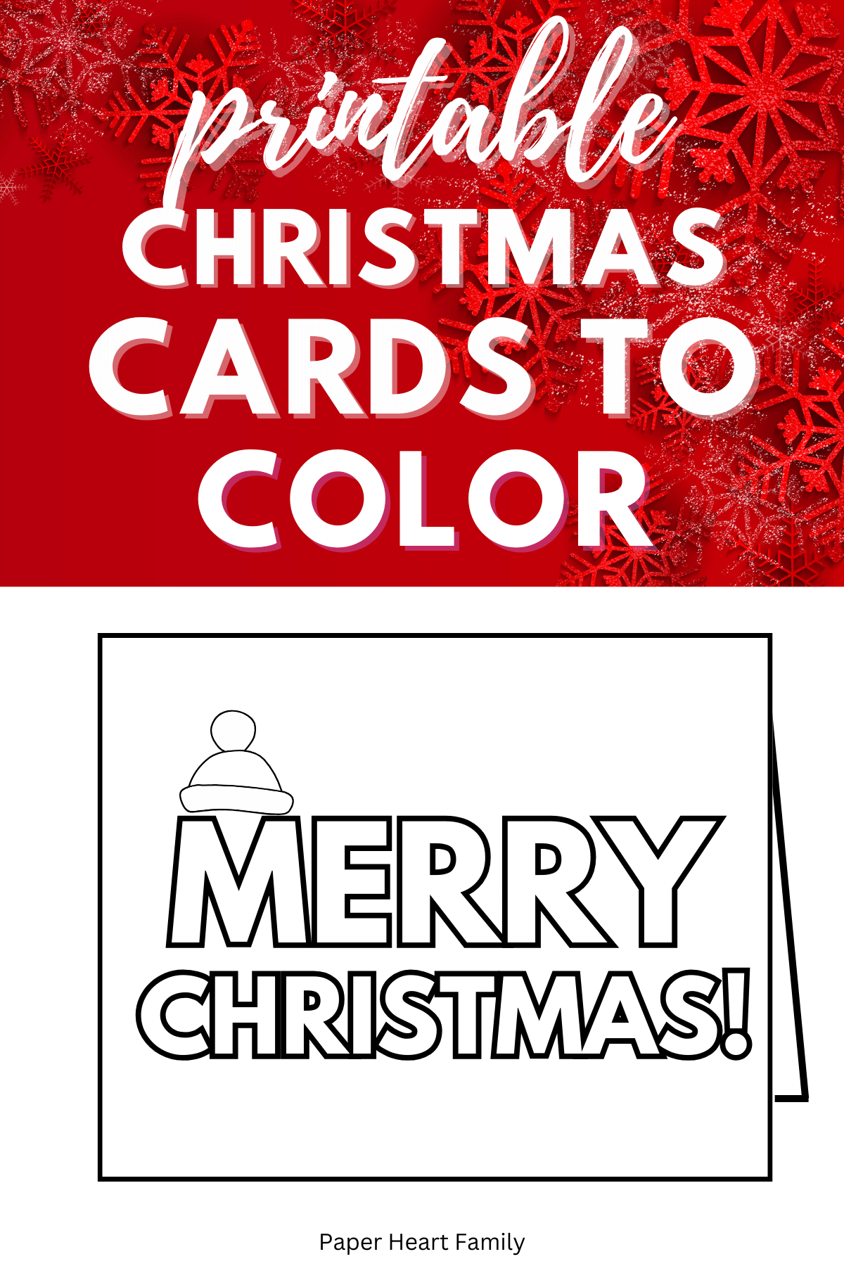 7 Festive Printable Christmas Cards To Color For Kids
