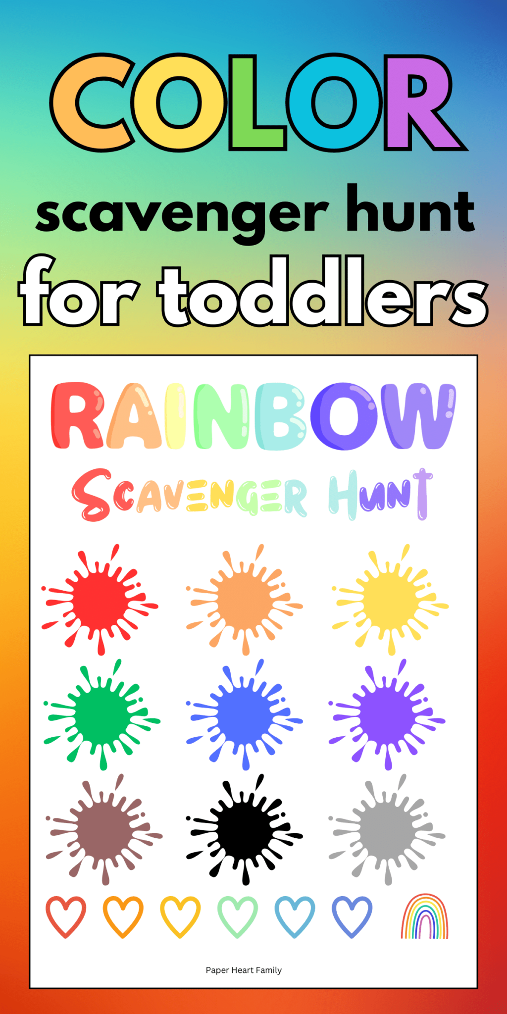 7 Toddler Scavenger Hunt Printables For At Home