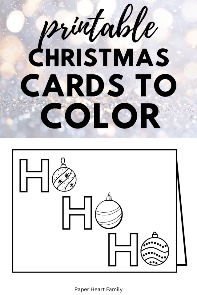 7 Festive Printable Christmas Cards To Color For Kids