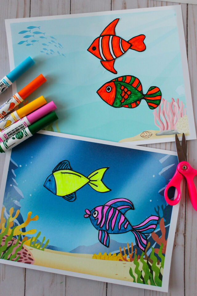 2 Free Printable Fish Crafts For Kids To Make With Paper