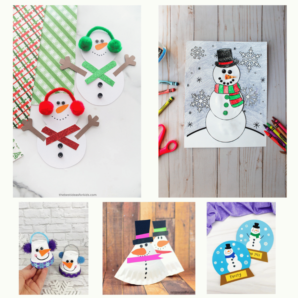 Adorable Build A Snowman Craft Printable For Kids