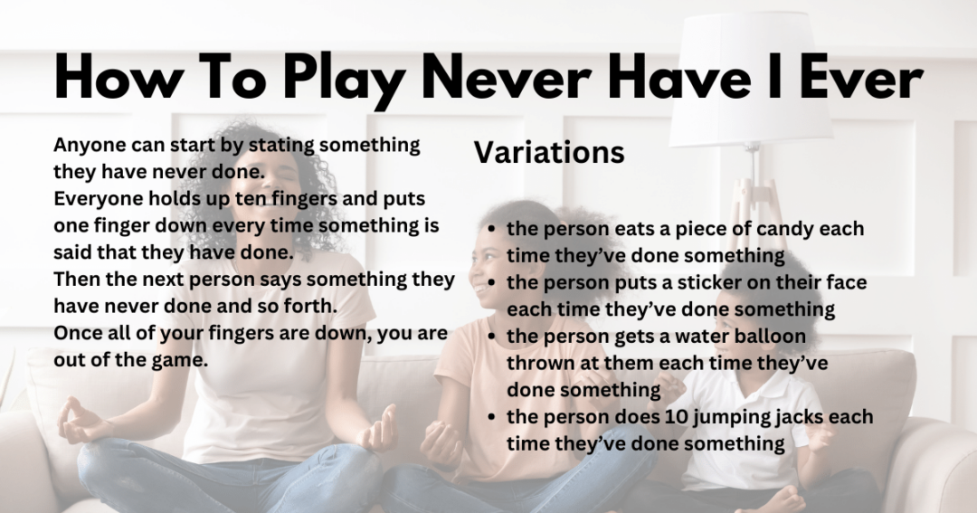 180 Never Have I Ever Question Ideas For Kids