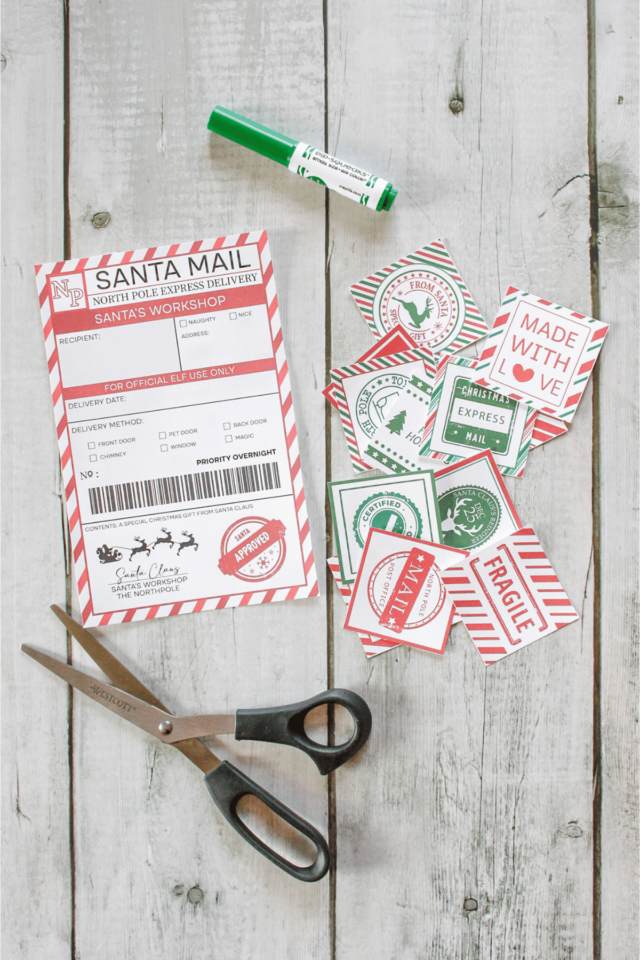 Elf On The Shelf Arrival Printable Shipping Label