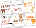 Adorable Free Printable Animal Valentines