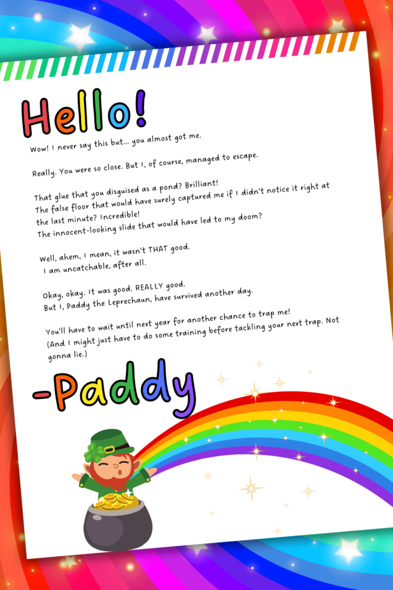 Free Editable Leprechaun Letter For Kids On St. Patrick's Day