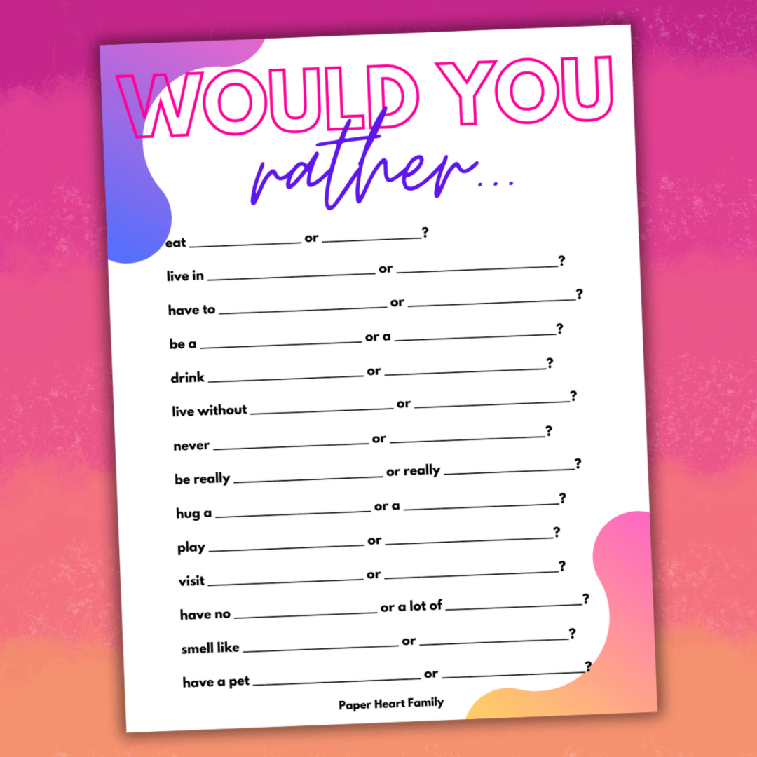 255 Super Funny Would You Rather Questions For Kids