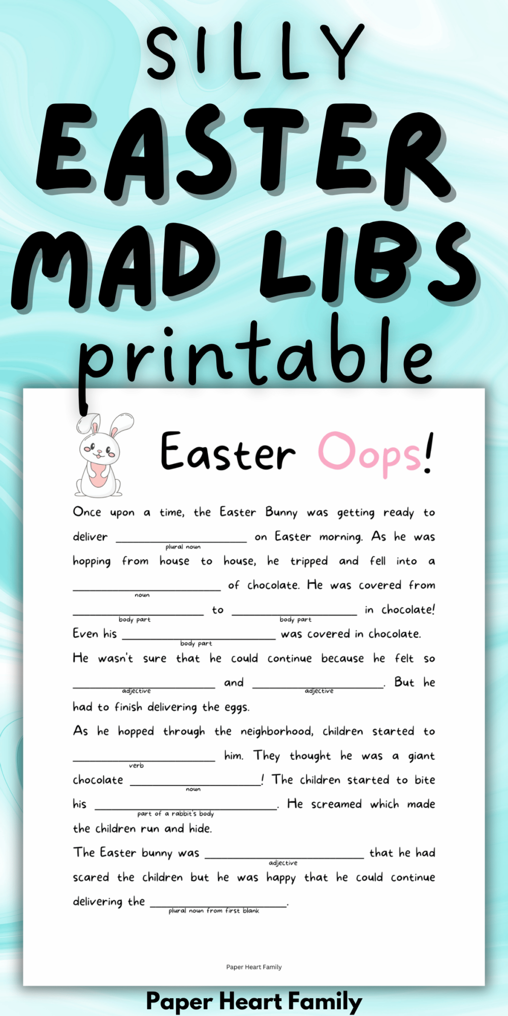3 Fun, Free Printable Easter Mad Libs For Kids