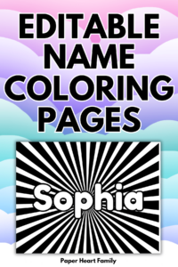 8 Fun Editable Name Coloring Pages To Print
