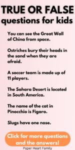 150 True Or False Questions For Kids (With Answers)