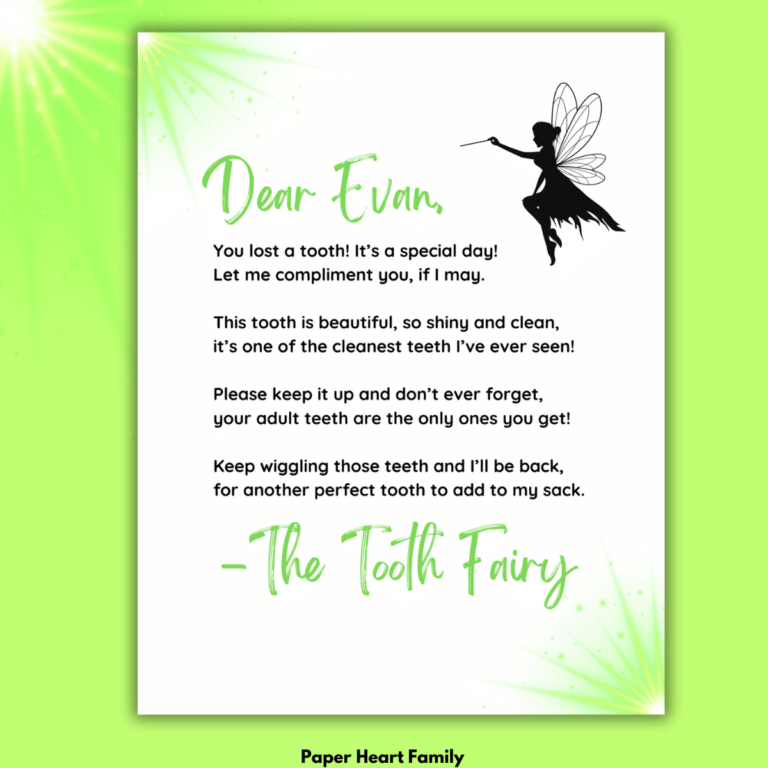Quick And Easy Editable Tooth Fairy Letter