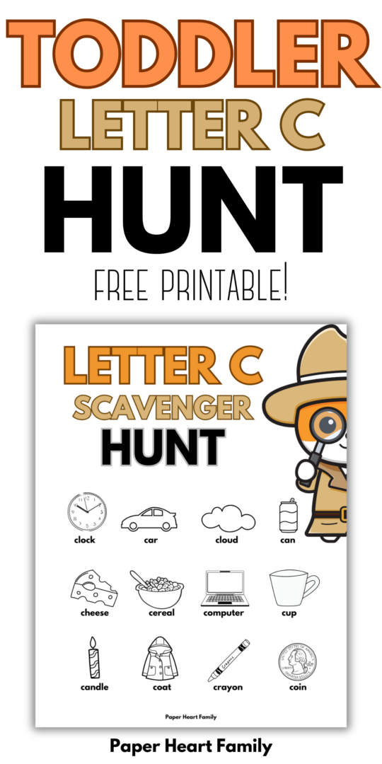 Printable Letter C Scavenger Hunt For Preschoolers