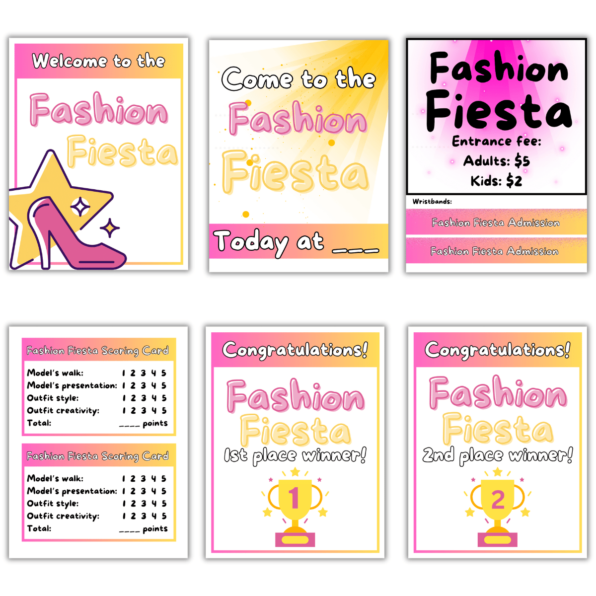 Super Fun Fashion Show Pretend Play Printables