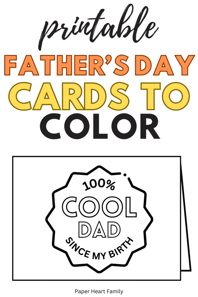 Free Printable Father's Day Cards To Color