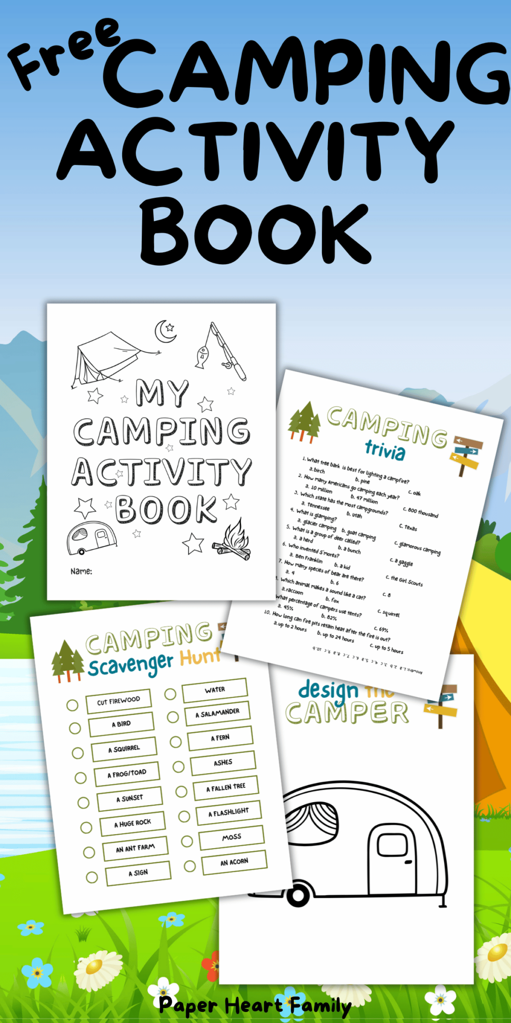 Free Camping Activity Book To Take On Your Next Camping Trip
