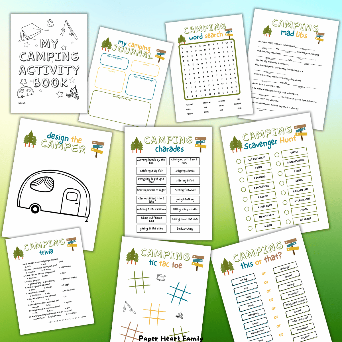 Free Camping Activity Book To Take On Your Next Camping Trip