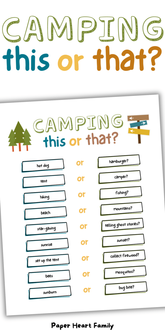 Free Camping Activity Book To Take On Your Next Camping Trip