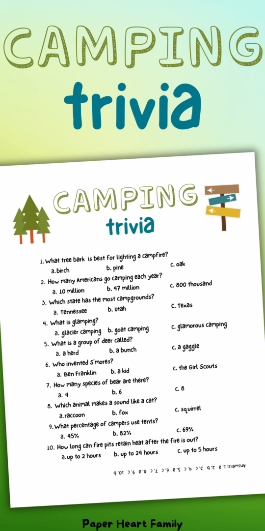 Free Camping Activity Book To Take On Your Next Camping Trip