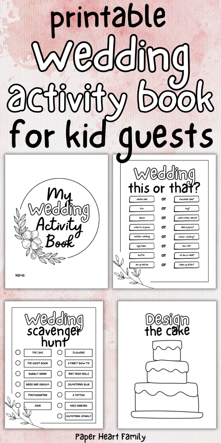 FREE Printable Wedding Activity Book For Kids
