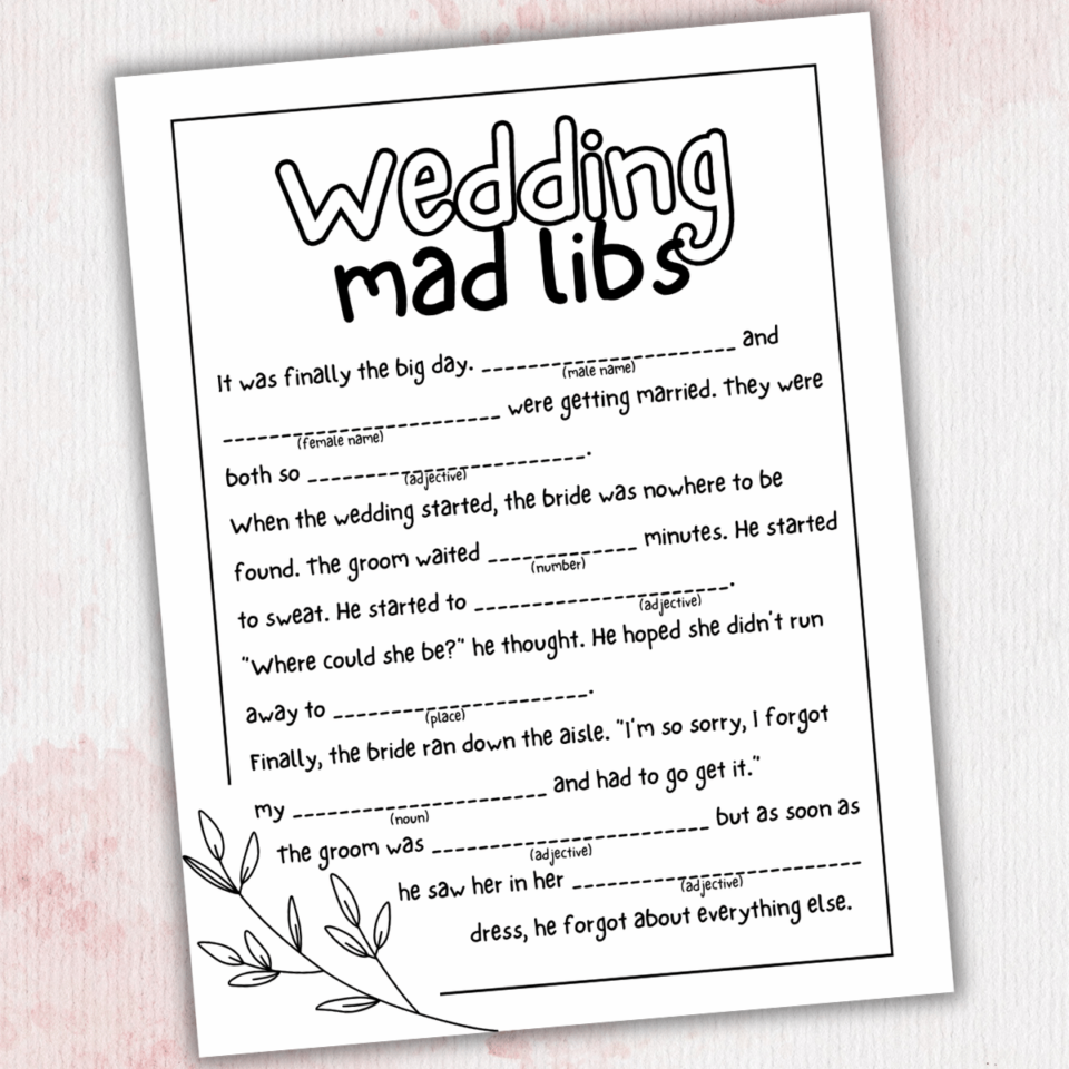 Free Printable Wedding Activity Book For Kids