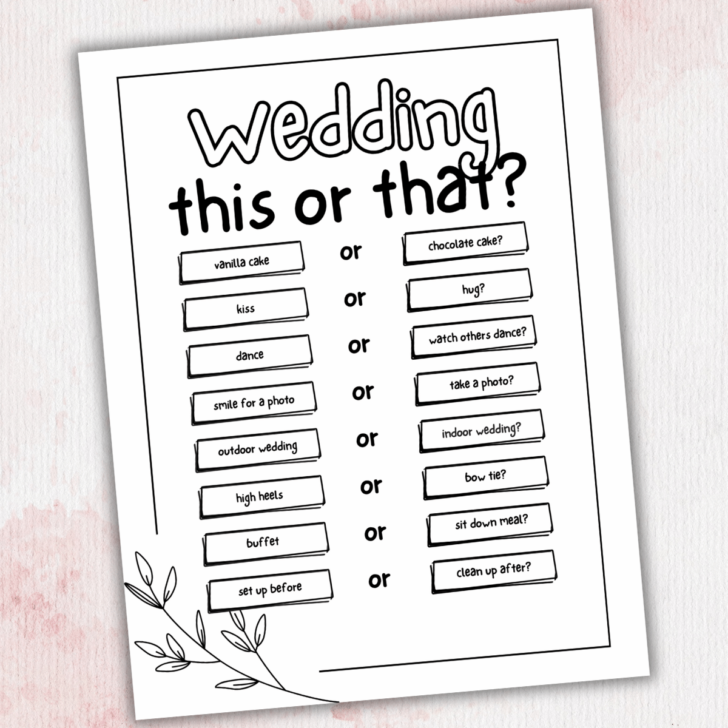 FREE Printable Wedding Activity Book For Kids