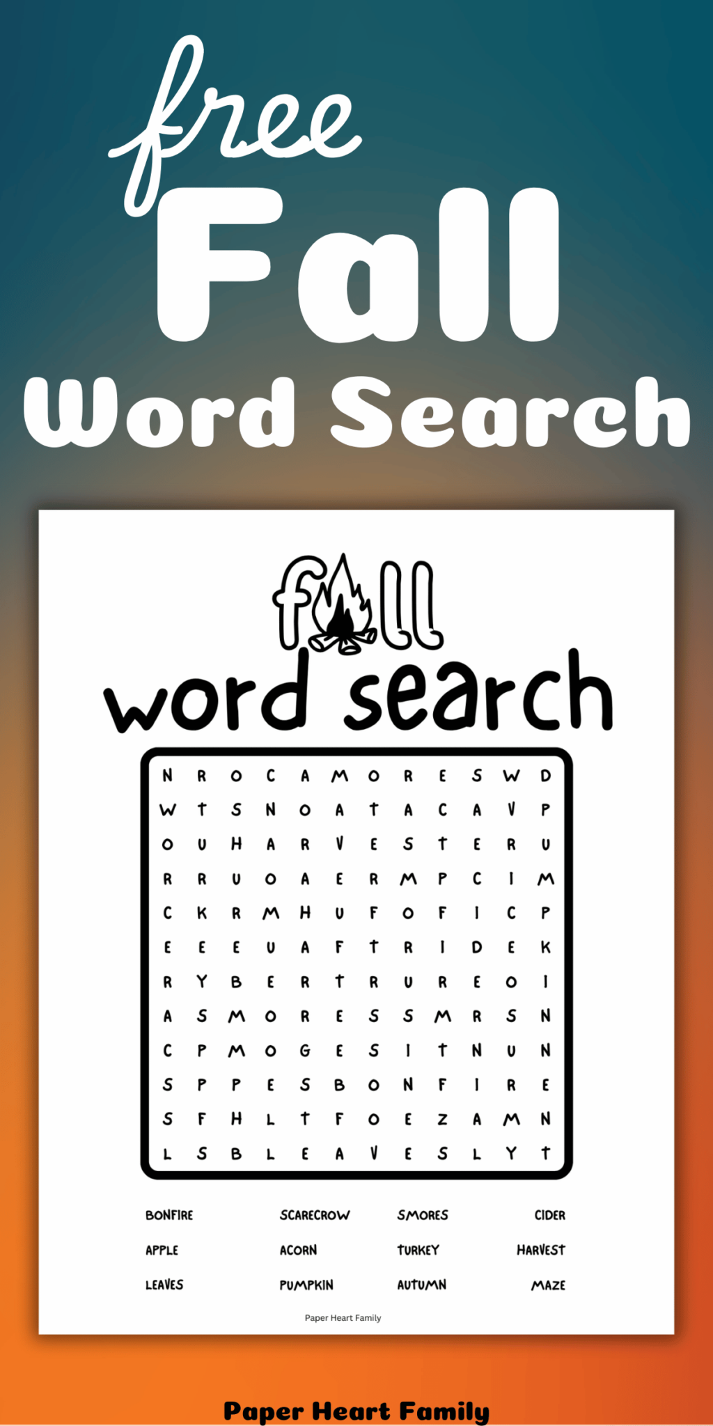 Free Printable Fall Activity Book For Kids