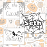 Editable Name Halloween Coloring Pages