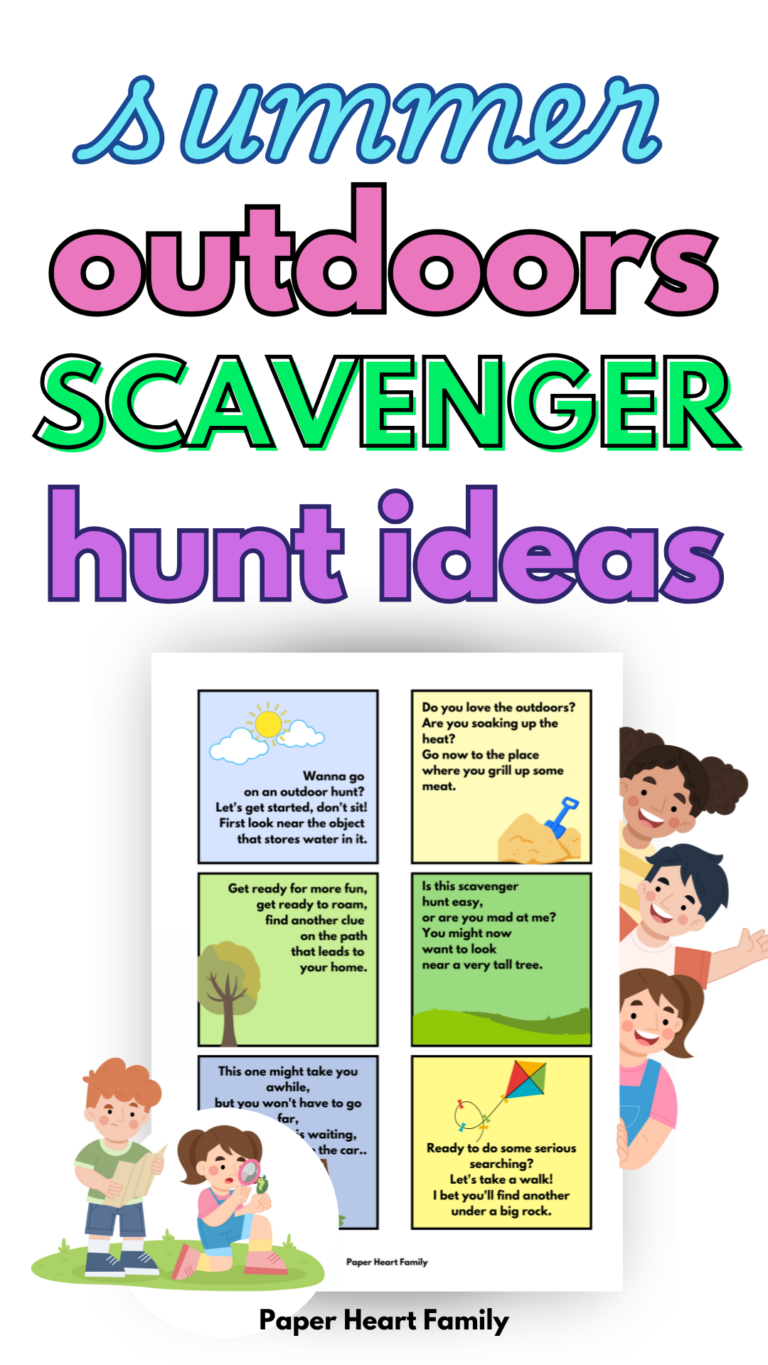FREE Printable Outdoor Scavenger Hunt Clues