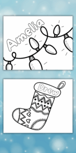 7 Free Editable Name Christmas Coloring Pages