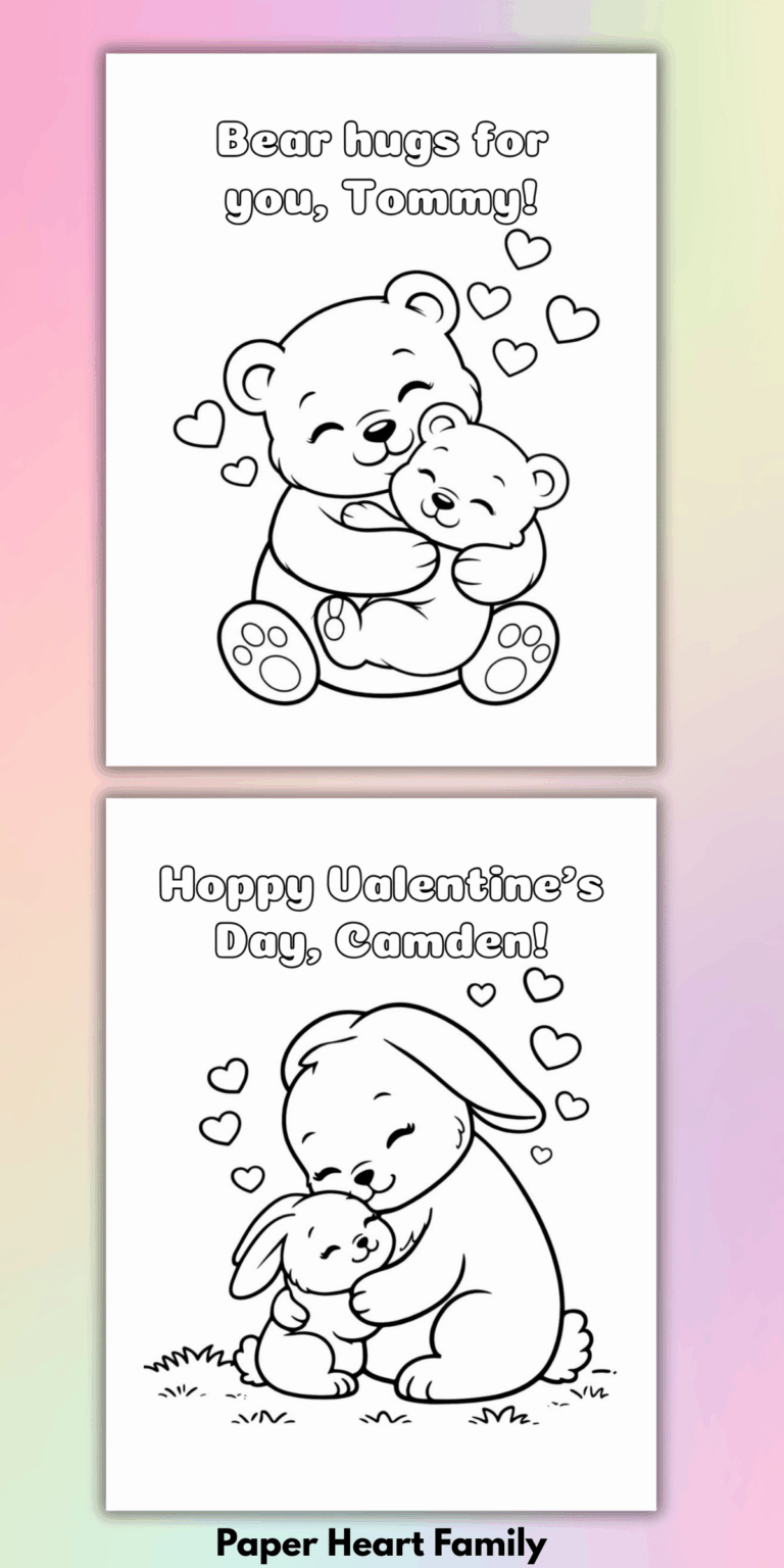 Super Sweet Valentine Coloring Pages (Editable Option!)