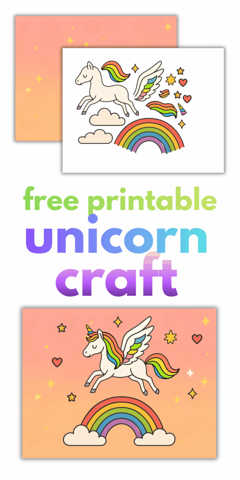 Free Printable Unicorn Craft For The Unicorn Obsessed